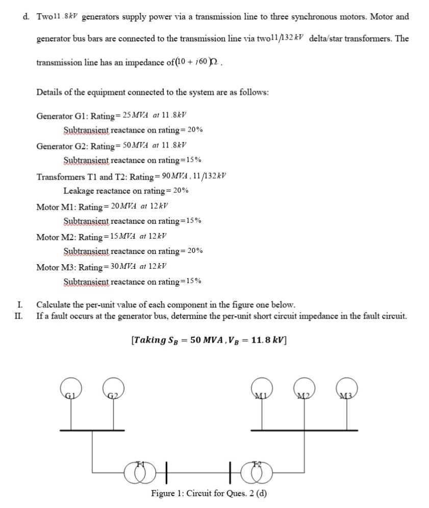 Solved a. Given the following line impedances of a three-bus | Chegg.com