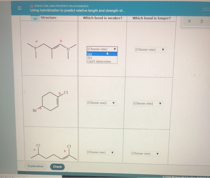 Solved In each row of the table below, select the stronger | Chegg.com