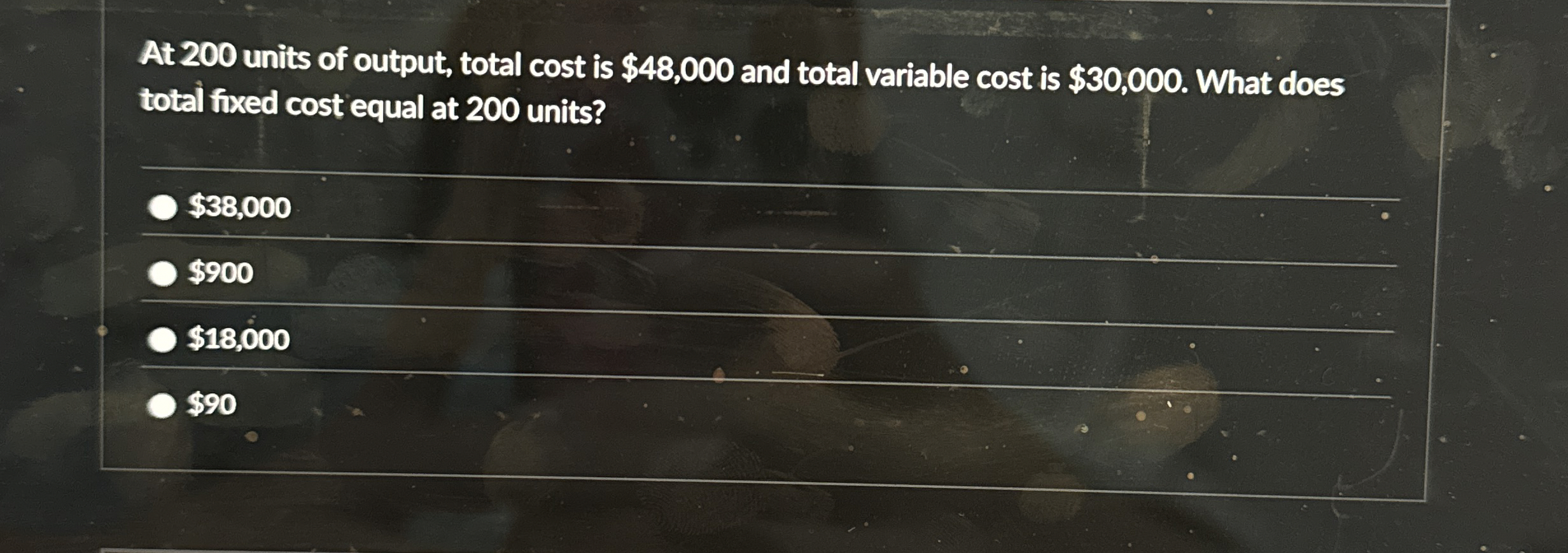 Solved At 200 ﻿units of output, total cost is $48,000 ﻿and | Chegg.com