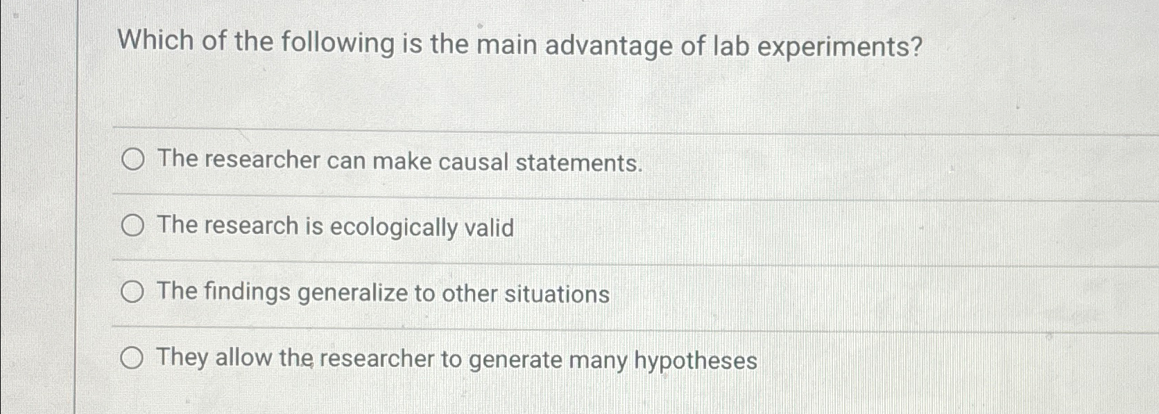 Solved Which of the following is the main advantage of lab | Chegg.com