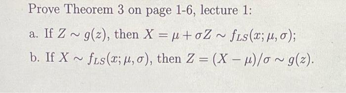 Solved Prove Theorem 3 on page 1−6, lecture 1 : a. If | Chegg.com