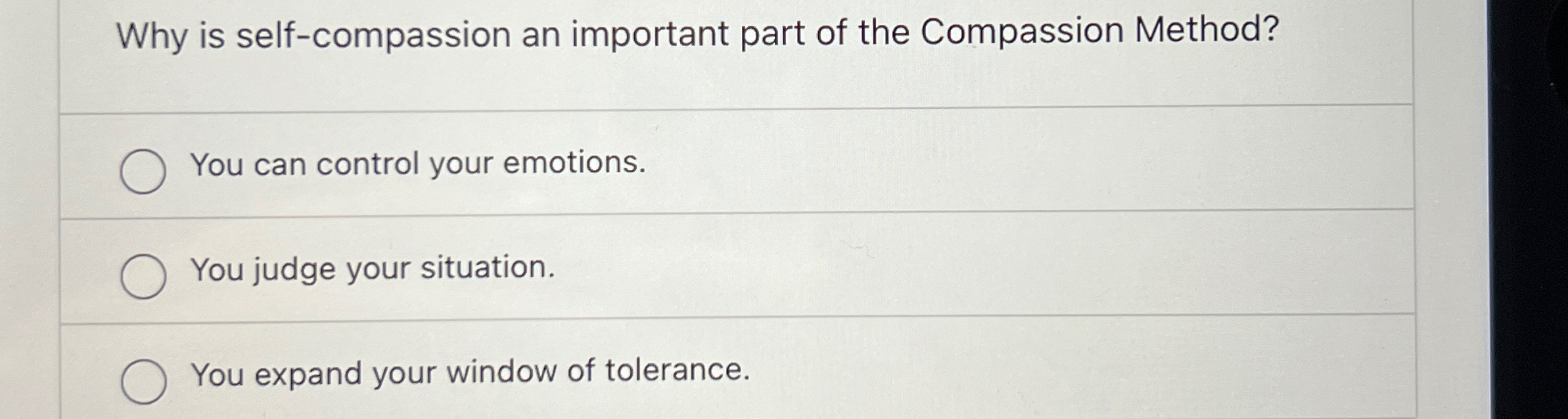 Solved Why is self-compassion an important part of the | Chegg.com