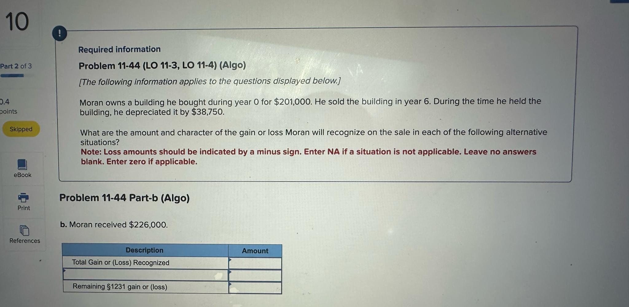 Solved !Required informationProblem 11-44 (LO 11-3, ﻿LO | Chegg.com