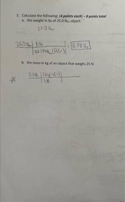 Solved 1. Using the attached conversion factors chart, | Chegg.com