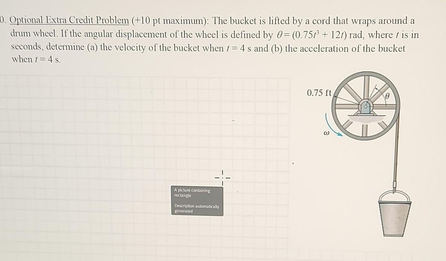 Solved Optional Extra Credit Problem ( +10 pt maximum): The | Chegg.com