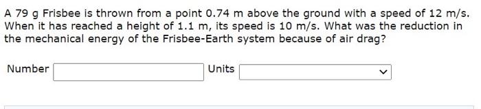 Solved Chapter on, Problem 047 A 199 Fisbe is thrown from a | Chegg.com