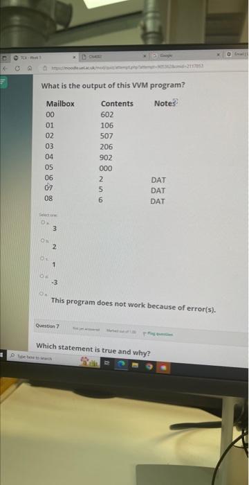 Solved What is the output of this VVM program? 3 2 1 −3 This | Chegg.com