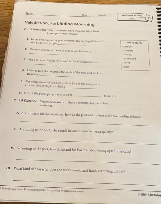 Solved Name Date Period Workbook Activity Unit 19 | Chegg.com