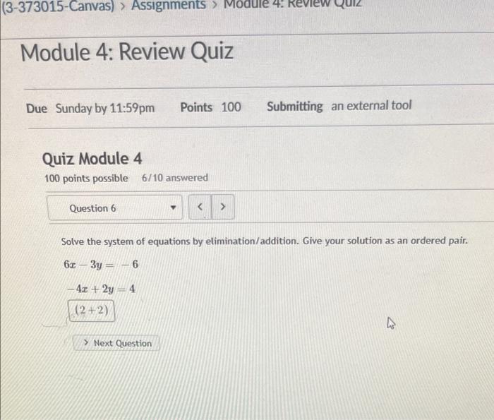 Solved (3-373015-Canvas) > Assignments > Module 4! Module | Chegg.com
