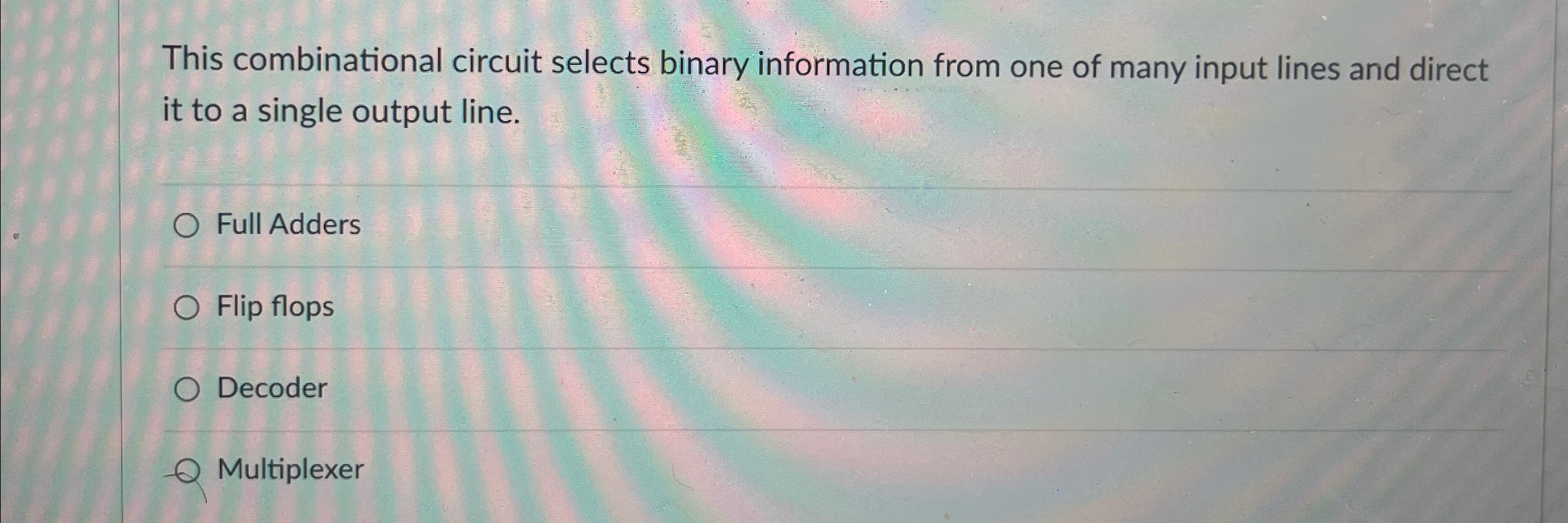Solved This Combinational Circuit Selects Binary Information 2299