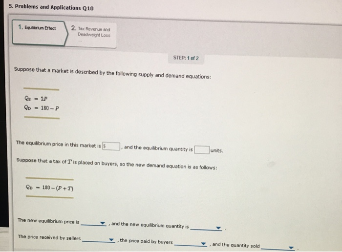 Solved 5. Problems and Applications Q10 2. Tax Revenue and | Chegg.com