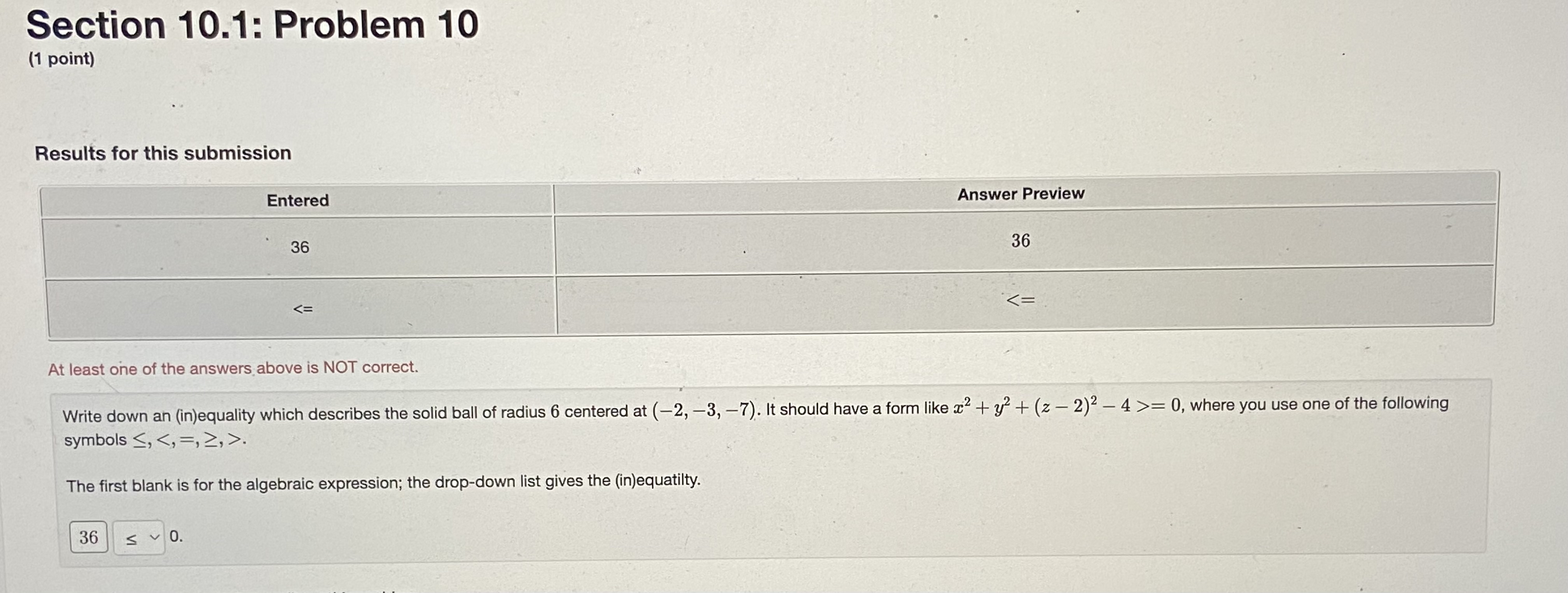 Solved Section 10.1: Problem 10(1 ﻿point)Results for this | Chegg.com