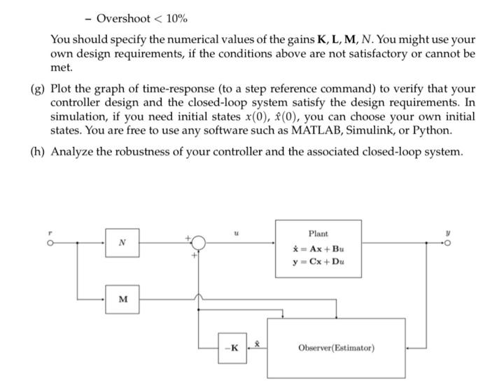 Problem 6. (20pt) [(Tracking controller design - A | Chegg.com