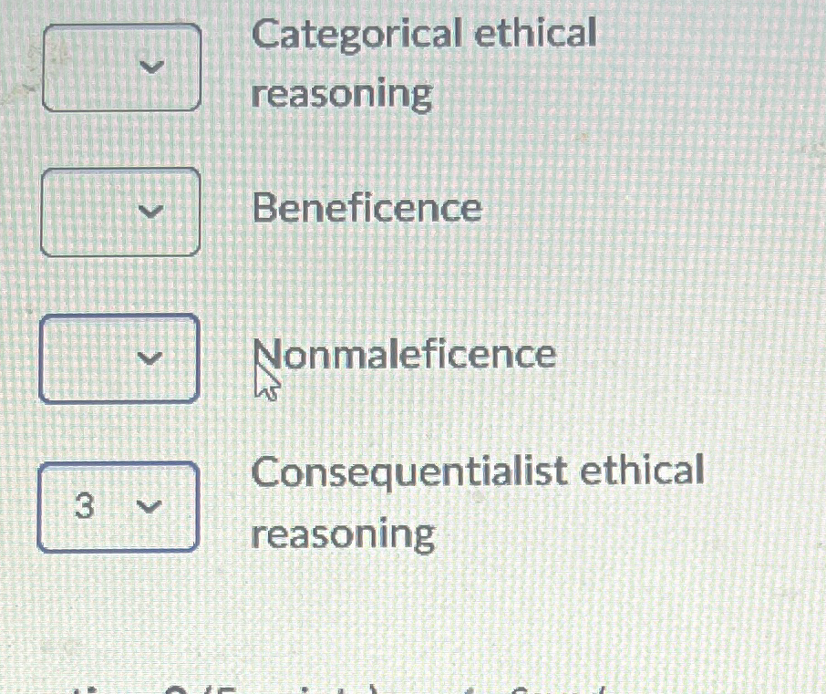 Solved Categorical ethical reasoning | Chegg.com
