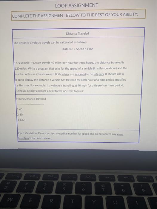 Solved Loop Assignment Complete The Assignment Below To The 