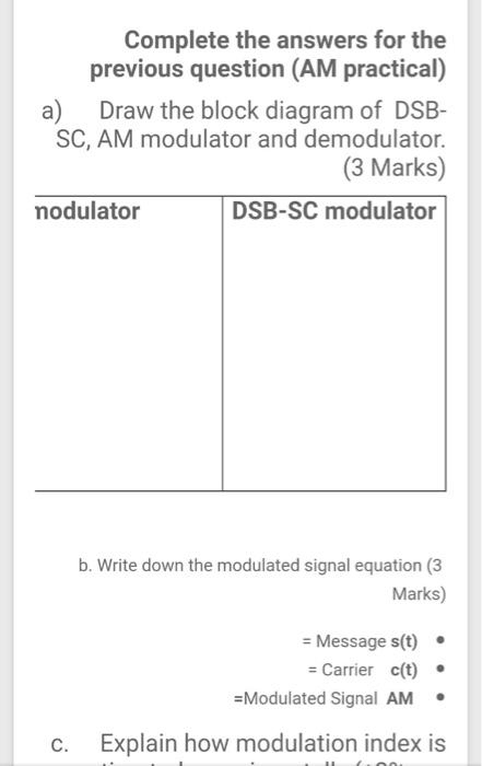 Complete the answers for the previous question (AM | Chegg.com