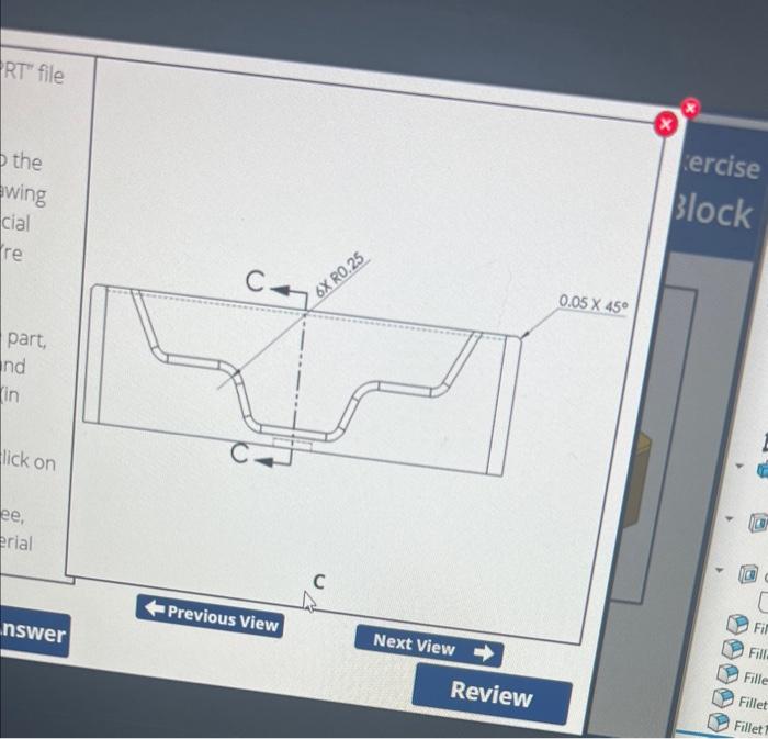 Solved In this exercise you'll use the fillet and chamfer | Chegg.com