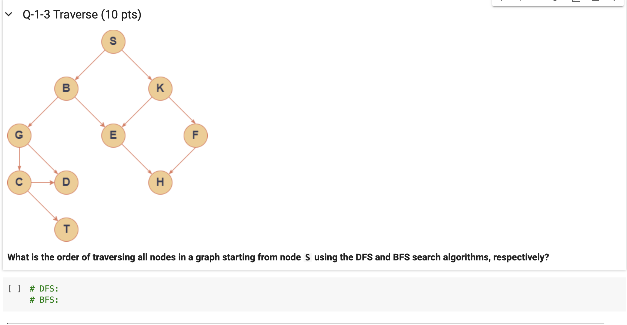 Solved Q-1-3 ﻿Traverse (10 ﻿pts)What is the order of | Chegg.com