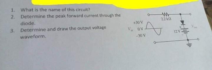 Solved 1. What is the name of this circuit? 2. Determine the | Chegg.com