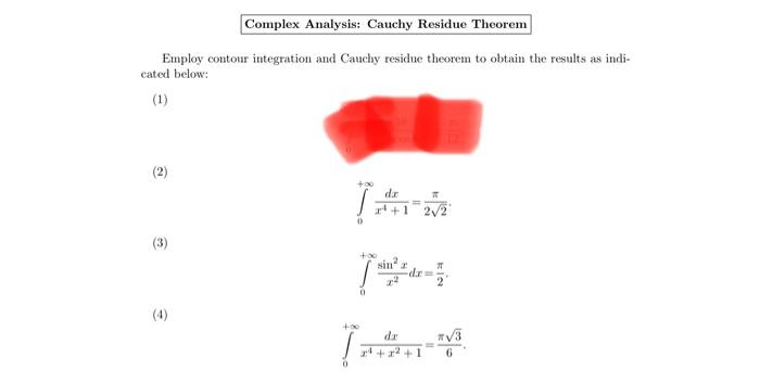 Solved Complex Analysis: Cauchy Residue Theorem Employ | Chegg.com