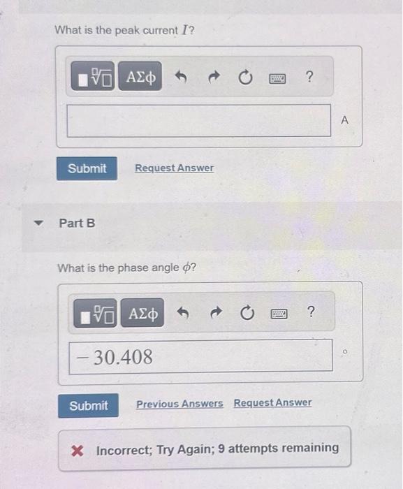 Solved A Series Rlc Circuit Consists Of A 100Ω Resistor A