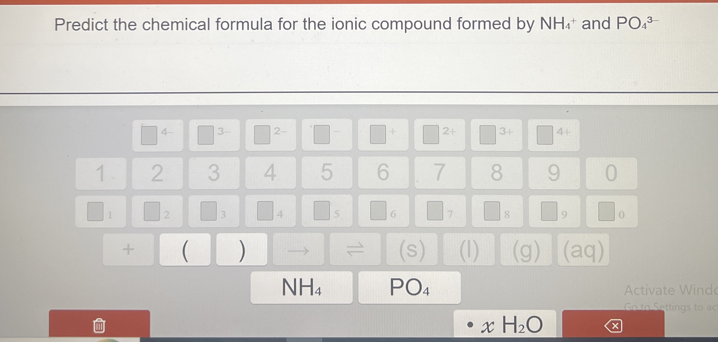 Solved Predict the chemical formula for the ionic compound | Chegg.com