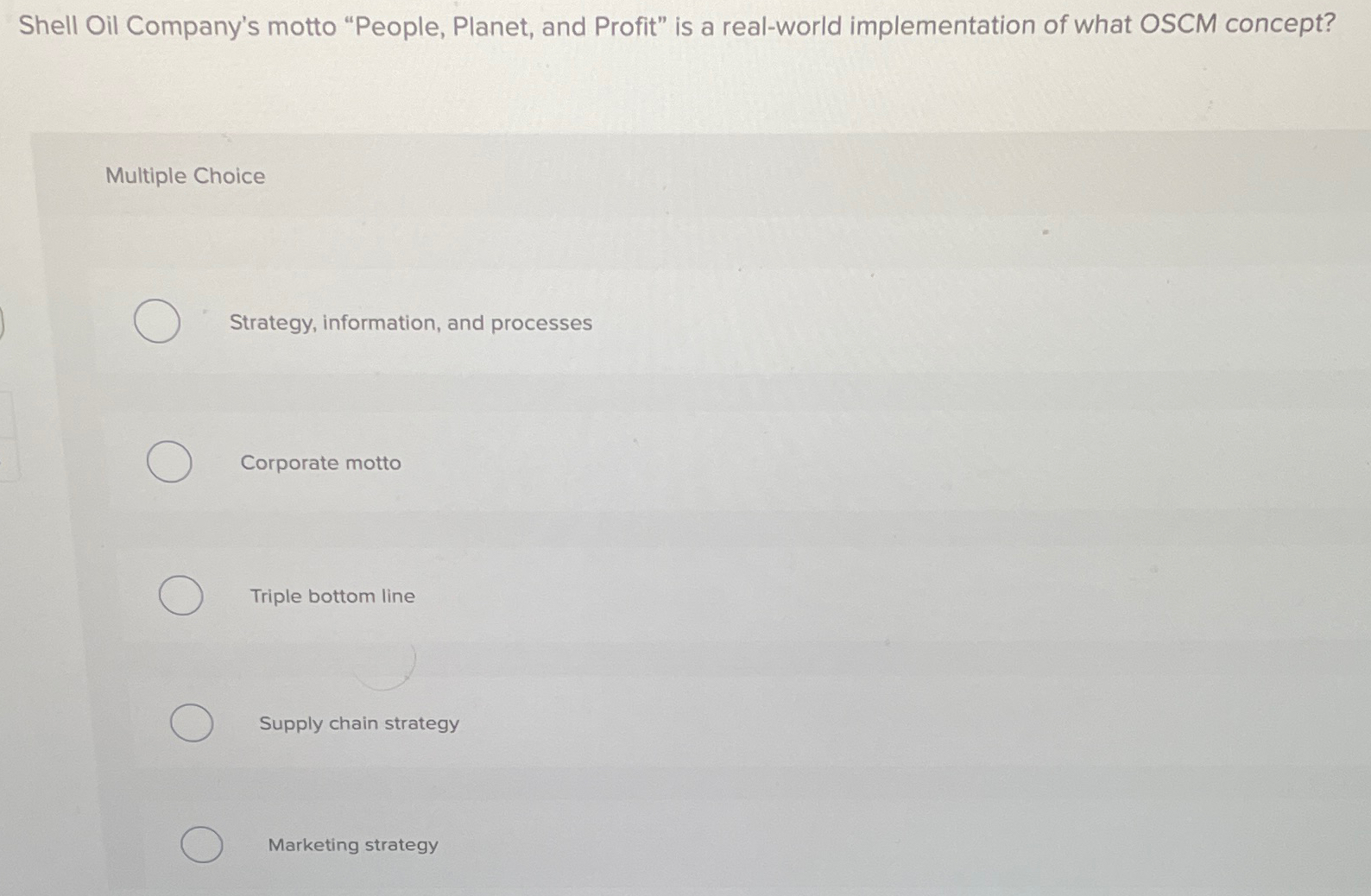 Solved Shell Oil Company's motto "People, Planet, and | Chegg.com