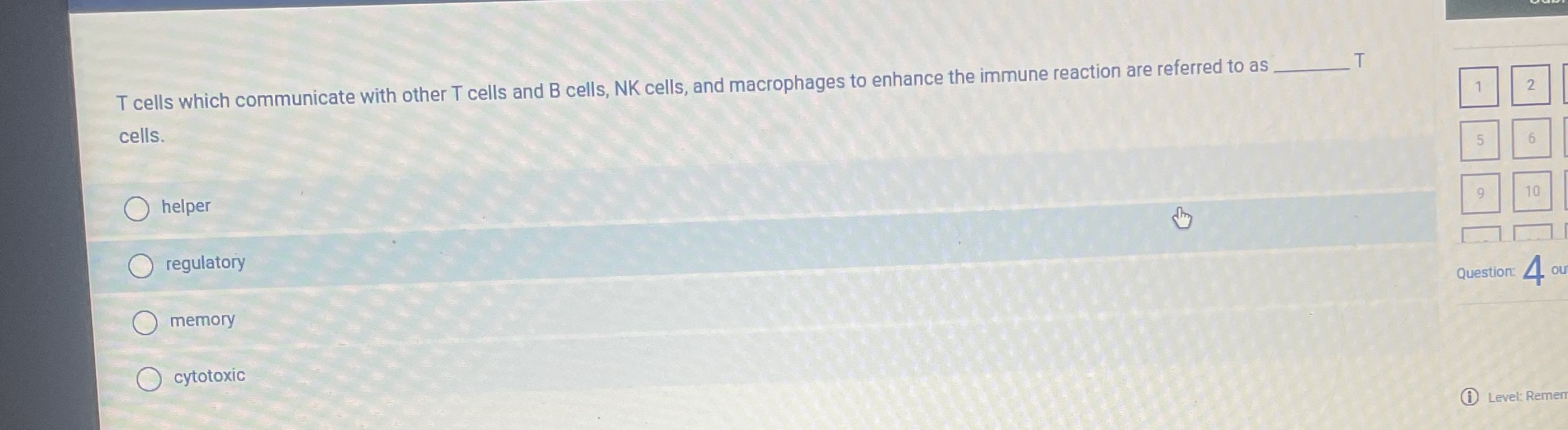 Solved T cells which communicate with other T cells and B | Chegg.com
