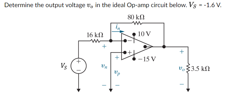 Solved Determine the output voltage vo ﻿in the ideal Op-amp | Chegg.com