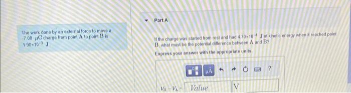 Solved The work done by an extemal force to move a 7.00μC | Chegg.com
