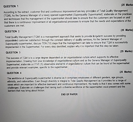 Solved Read the extract below and answer ALL questions | Chegg.com