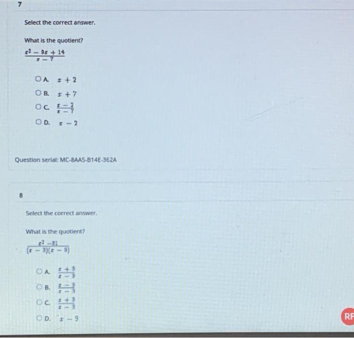 Solved Select the correct answer. Which expression is | Chegg.com