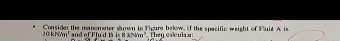 Solved - Consider the minometer shown in Figure below, if | Chegg.com