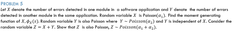 Solved PROBLEM 5Let x ﻿denote the number of ﻿errors detected | Chegg.com