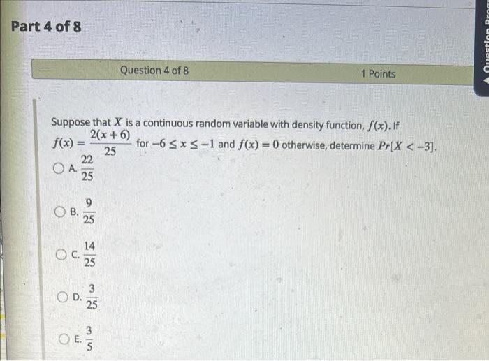 Solved Suppose that X is a continuous random variable with | Chegg.com