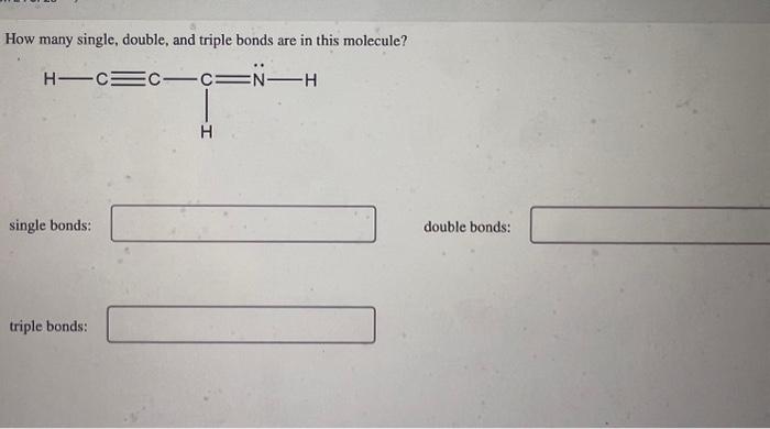 Solved How many single, double, and triple bonds are in this | Chegg.com