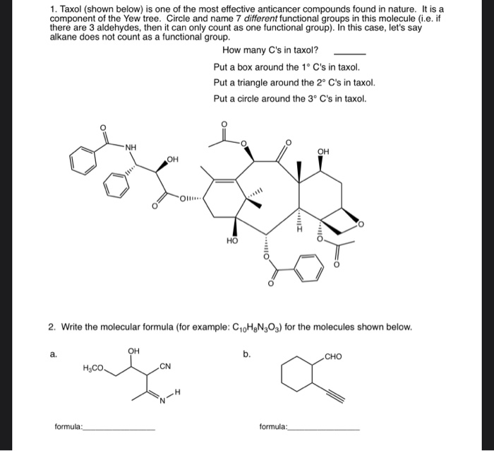 Solved 1. Taxol (shown below) is one of the most effective | Chegg.com