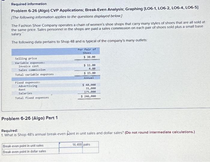 Solved what is the breakeven point in dollar sales in this | Chegg.com