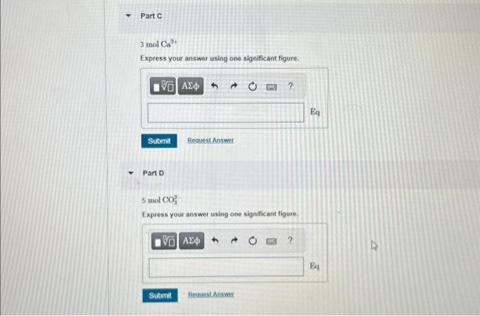 Solved Indicate the number of equivalents in each of the | Chegg.com