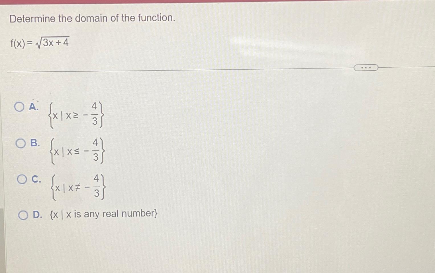 Solved Determine The Domain Of The