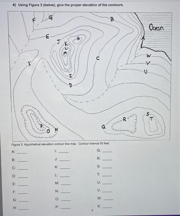 Solved 4) Using Figure 3 (below), give the proper elevation | Chegg.com