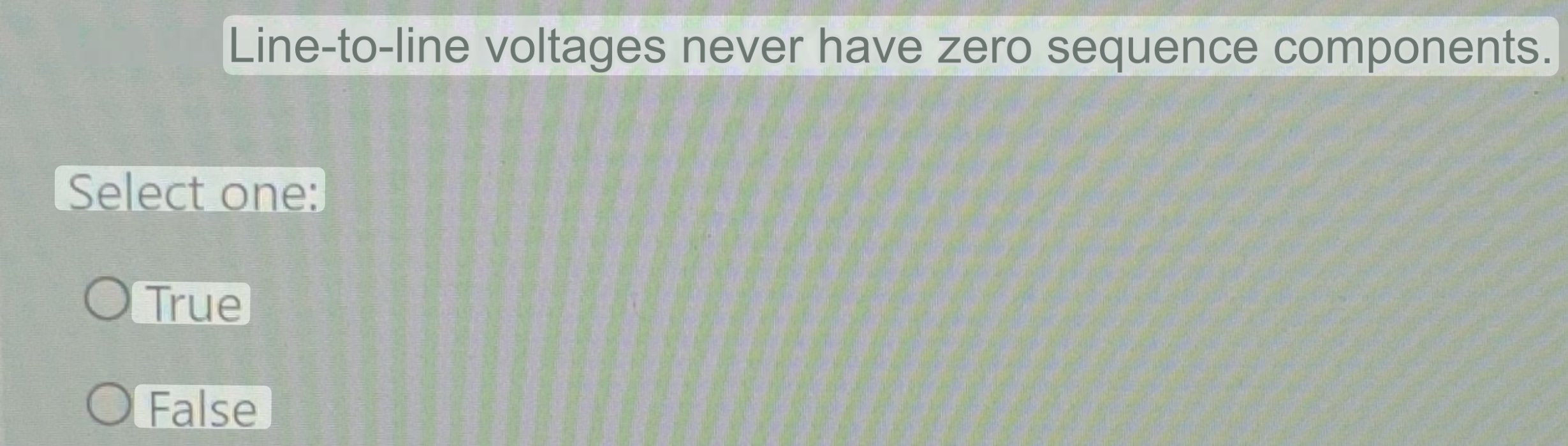 Solved Line-to-line voltages never have zero sequence | Chegg.com