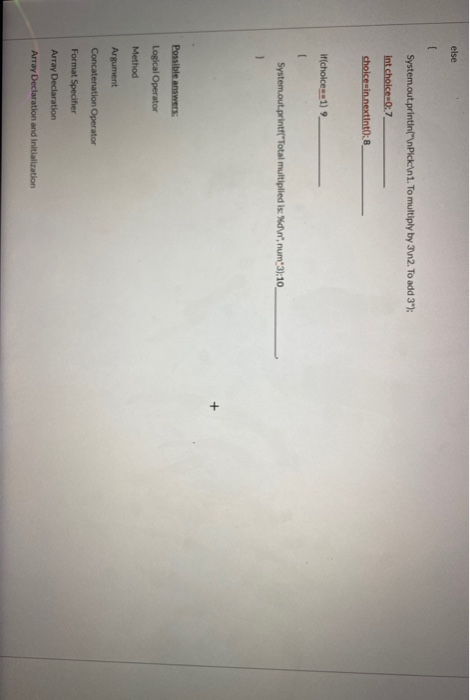 Solved Assume For Each Question The Code Fragment Given Is 0058
