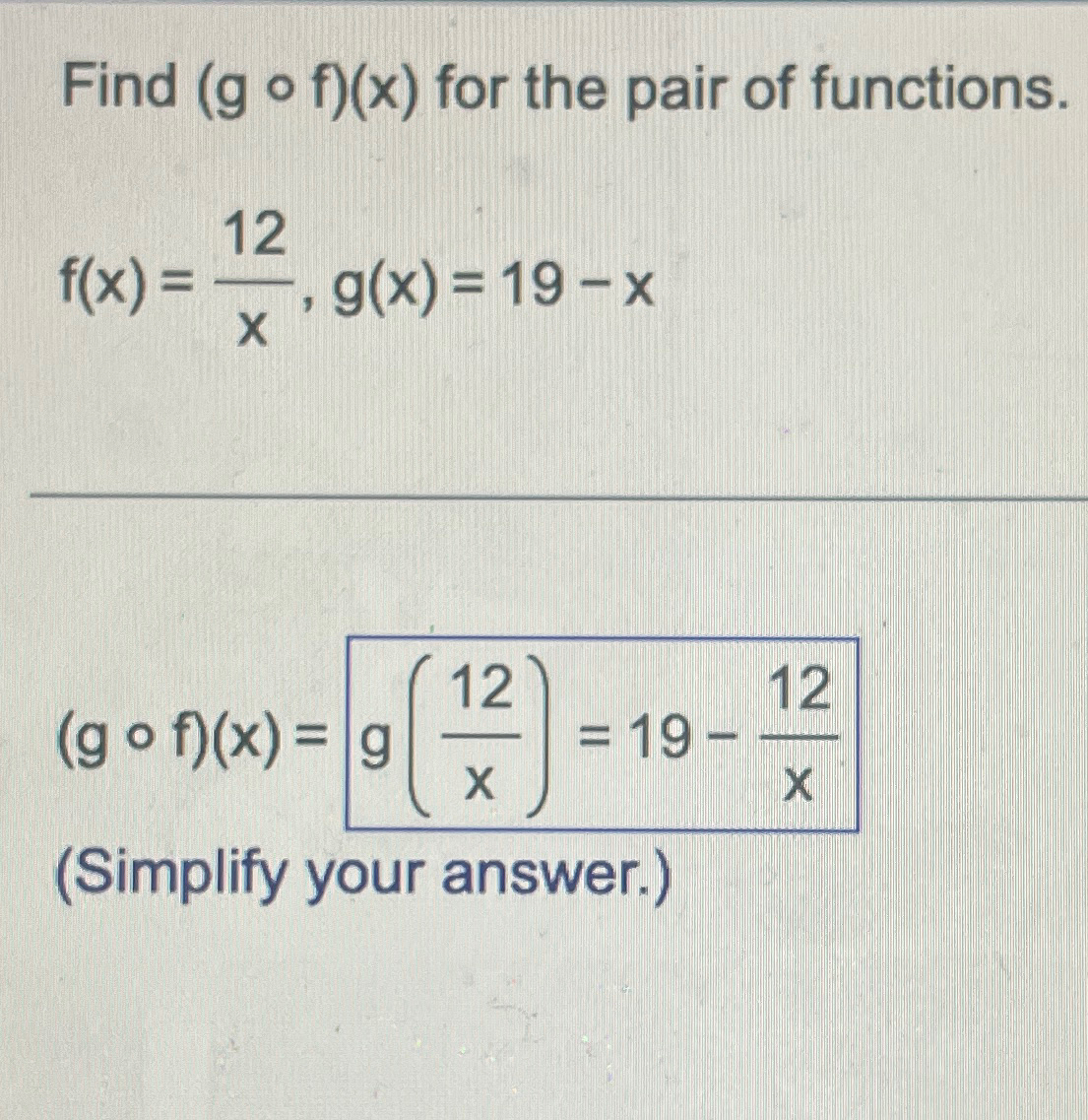 Solved Find (g@f)(x) ﻿for the pair of | Chegg.com