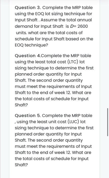 Solved An MRP Explosion - Brunswick Motors Recently, Phil | Chegg.com