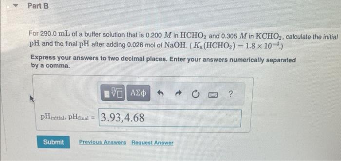 Solved Calculate the initial pH and the final pH for both | Chegg.com