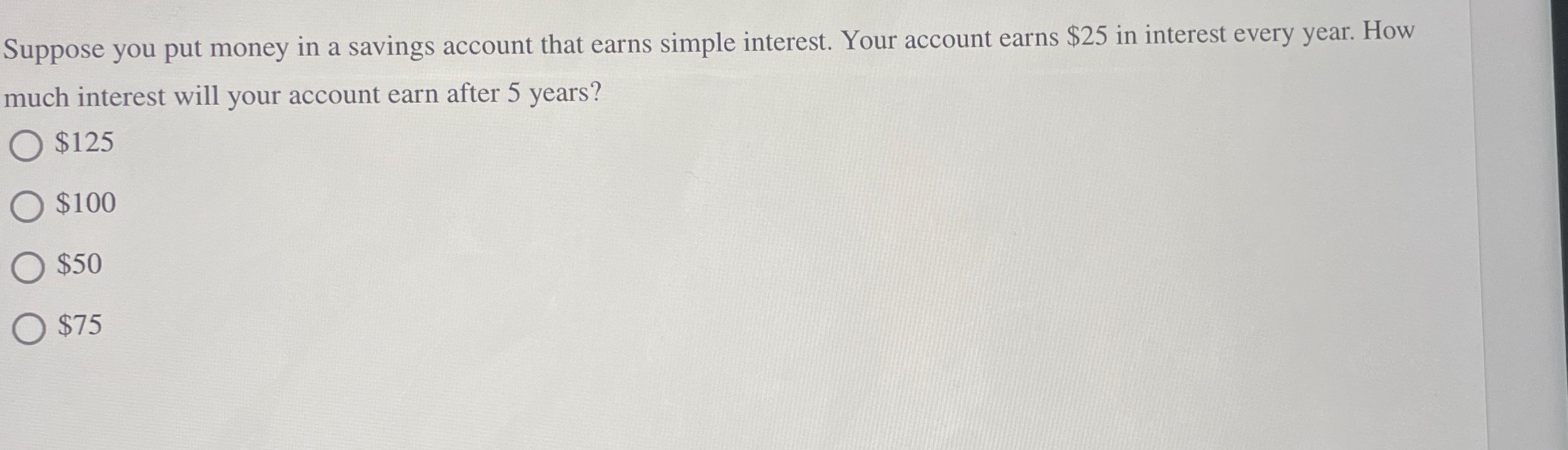 Solved Suppose you put money in a savings account that earns | Chegg.com