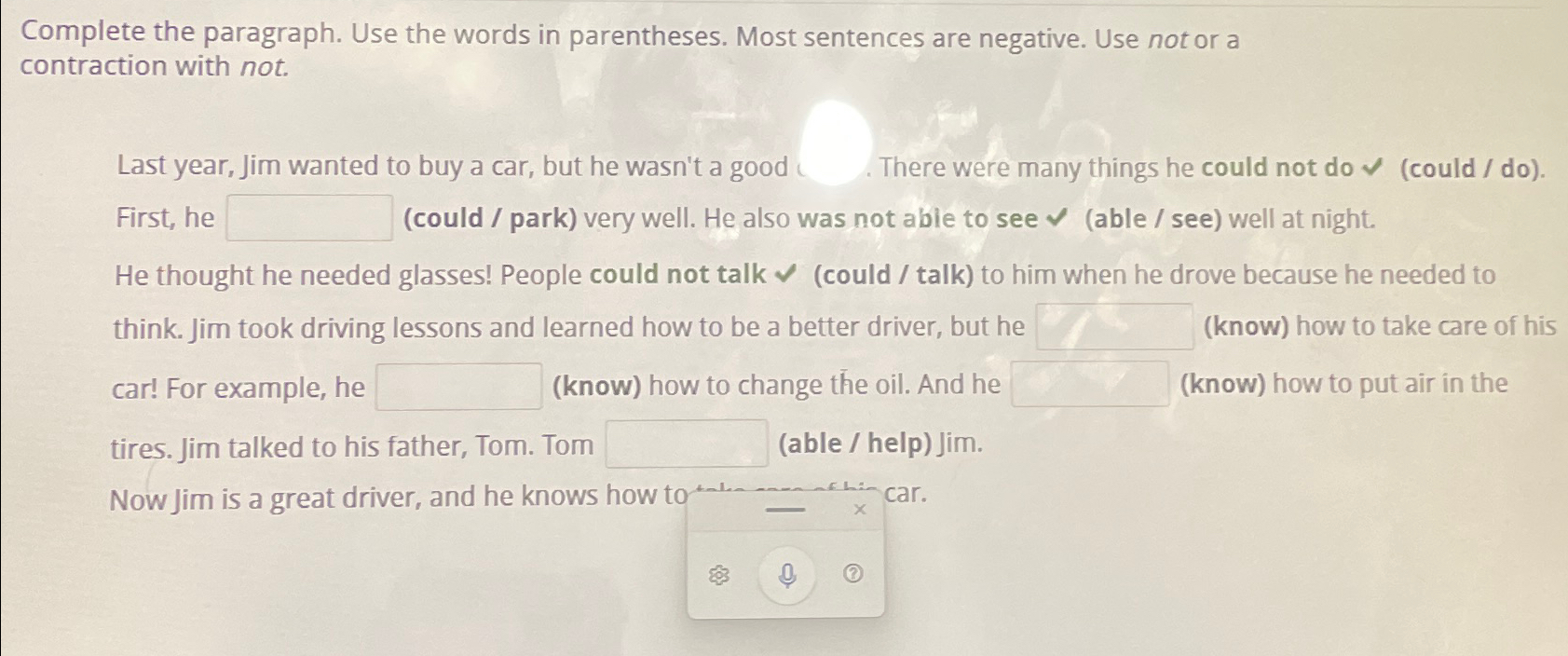 Solved Complete the paragraph. Use the words in parentheses. | Chegg.com