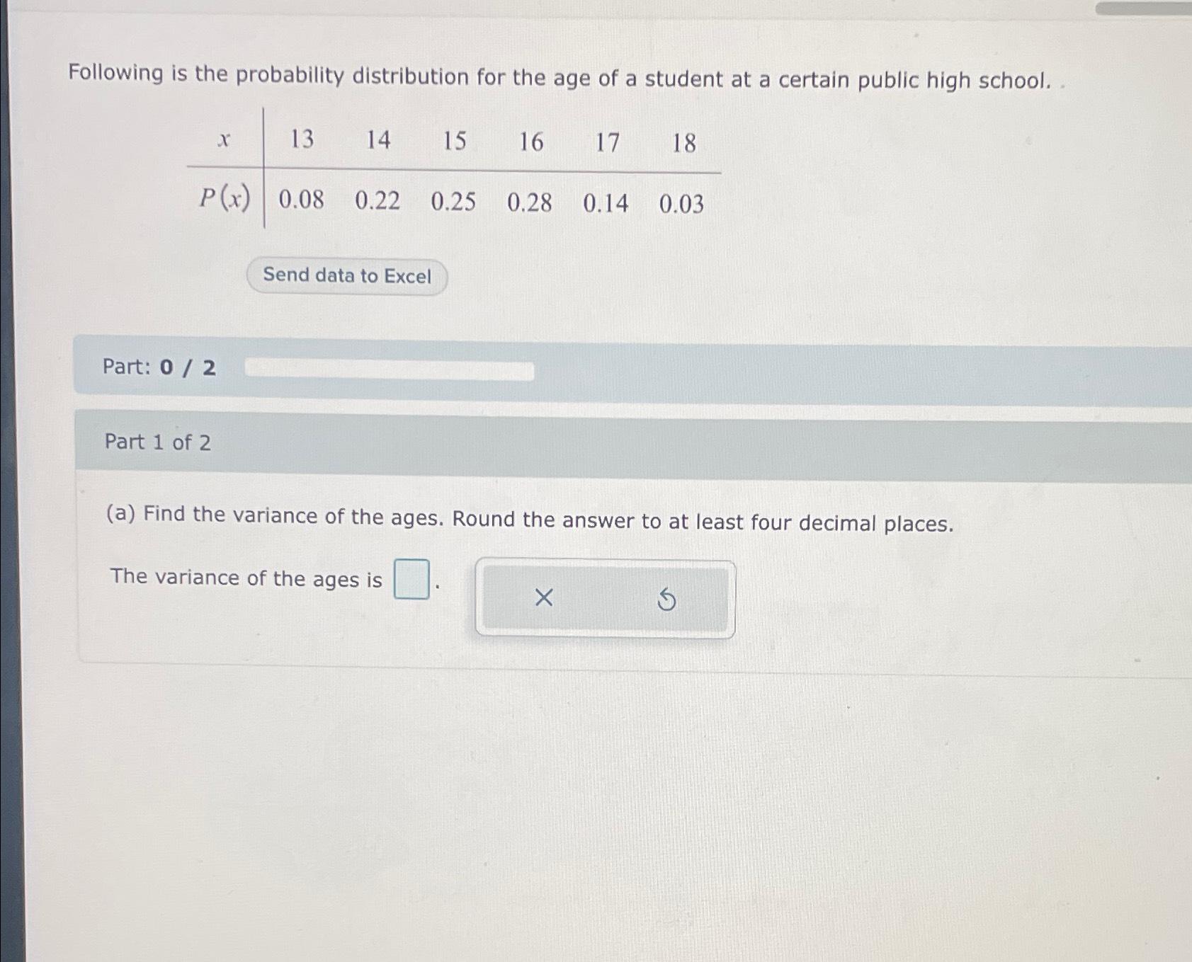 Solved Following is the probability distribution for the age | Chegg.com
