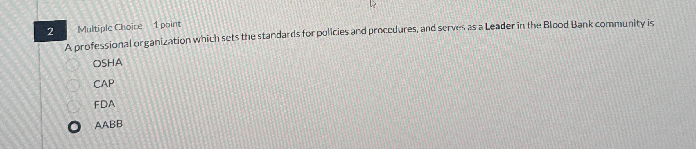 Solved 2 ﻿Multiple Choice 1 ﻿pointA professional | Chegg.com